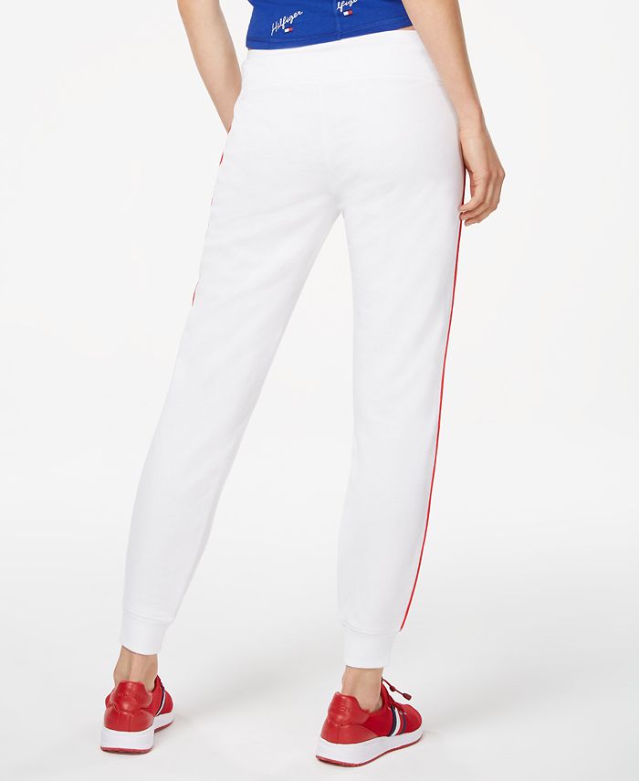 Tommy Hilfiger Side-Stripe Ribbed-Cuff Sweatpants - Macy's