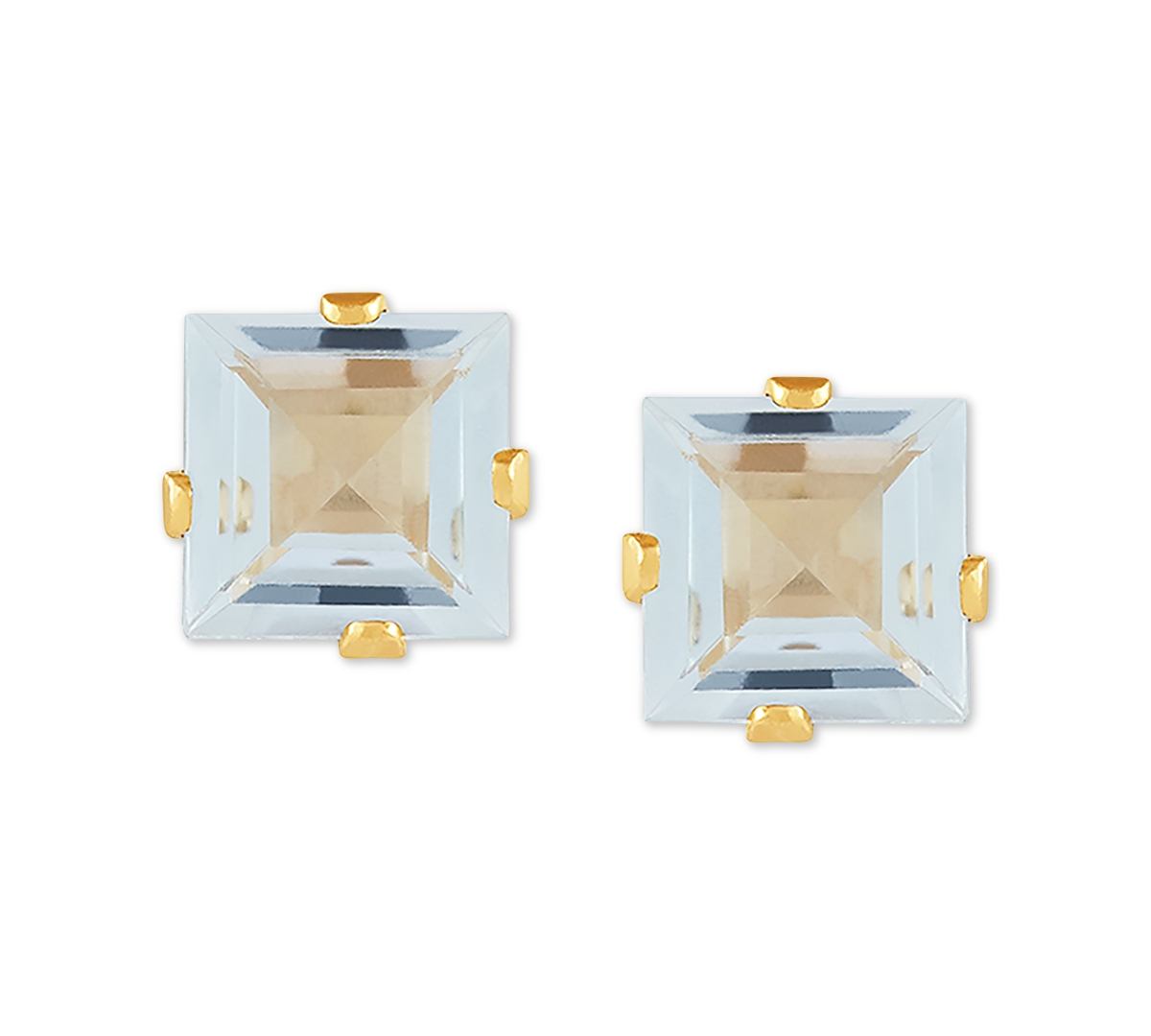 Click here for Aquamarine Square Stud Earrings (1 ct. t.w.) in 14... prices