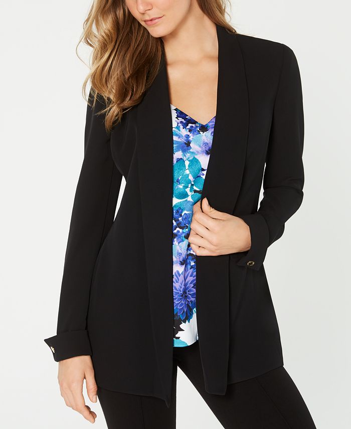 Calvin Klein Open-Front Topper Jacket - Macy's