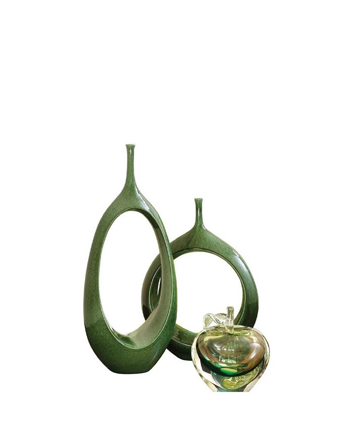 Global Views Open Oval Ring Vase Medium - Macy's