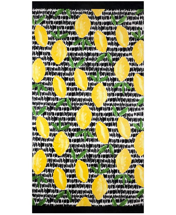 Bardwil Lemon Toss Beach Towel - Macy's