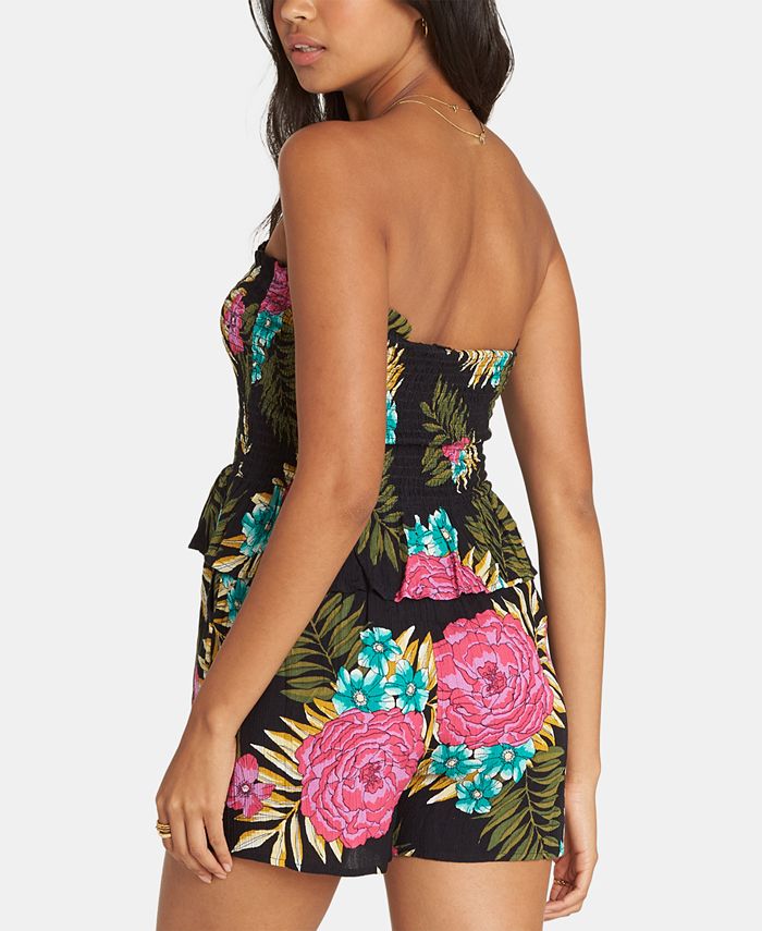 Billabong Juniors' Strapless Peplum Romper - Macy's