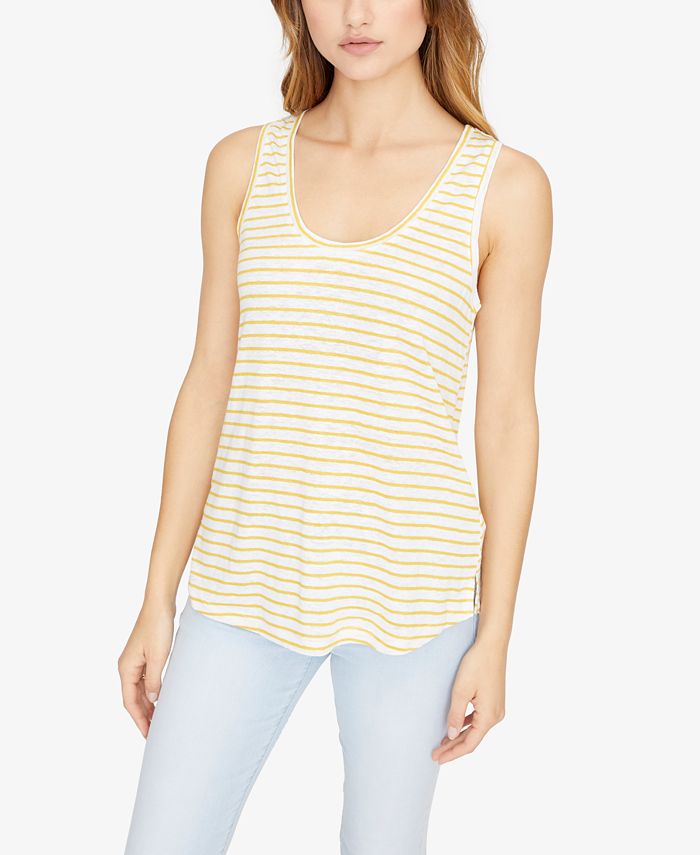 Sanctuary Ruby Striped Scoop-Neck Linen Tank Top - Macy's