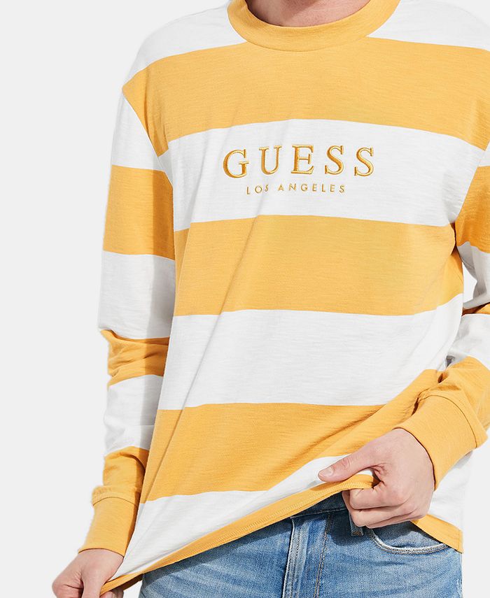 GUESS Men's Logo Graphic Stripe Shirt - Macy's