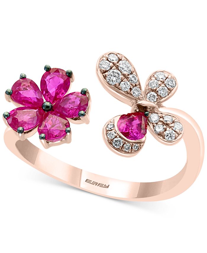 EFFY Collection EFFY® Certified Ruby (1-1/10 ct. t.w.) & Diamond (1/8 ...