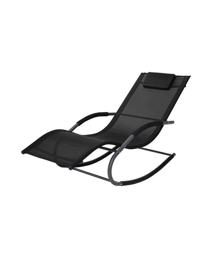 Lifestyle Solutions Relax A Lounger Golden Outdoor Rocking Lounger - Macy's