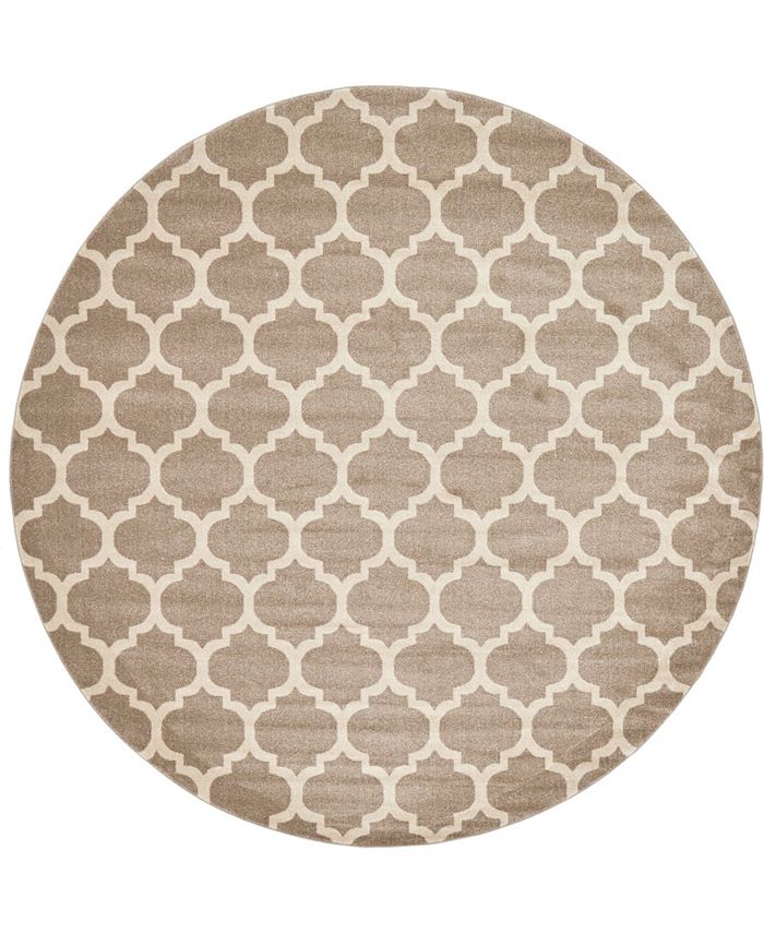 Bayshore Home Arbor Arb1 Tan 10' x 10' Round Area Rug - Macy's
