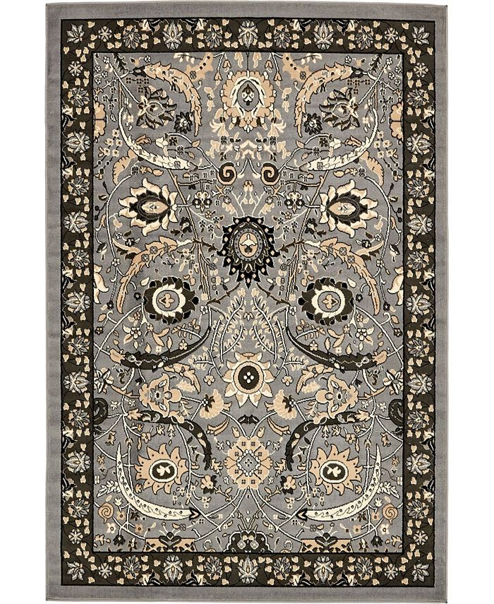 Bridgeport Home Aelmoor Ael1 Light Gray 6' x 9' Area Rug - Macy's