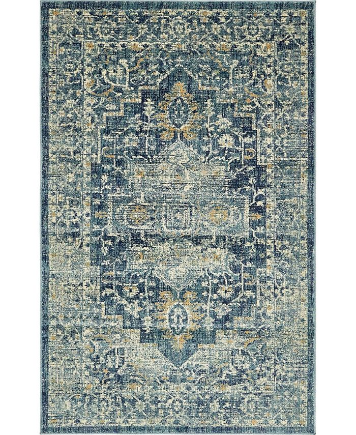 Bayshore Home Masha Mas6 Navy Blue 5' x 8' Area Rug - Macy's