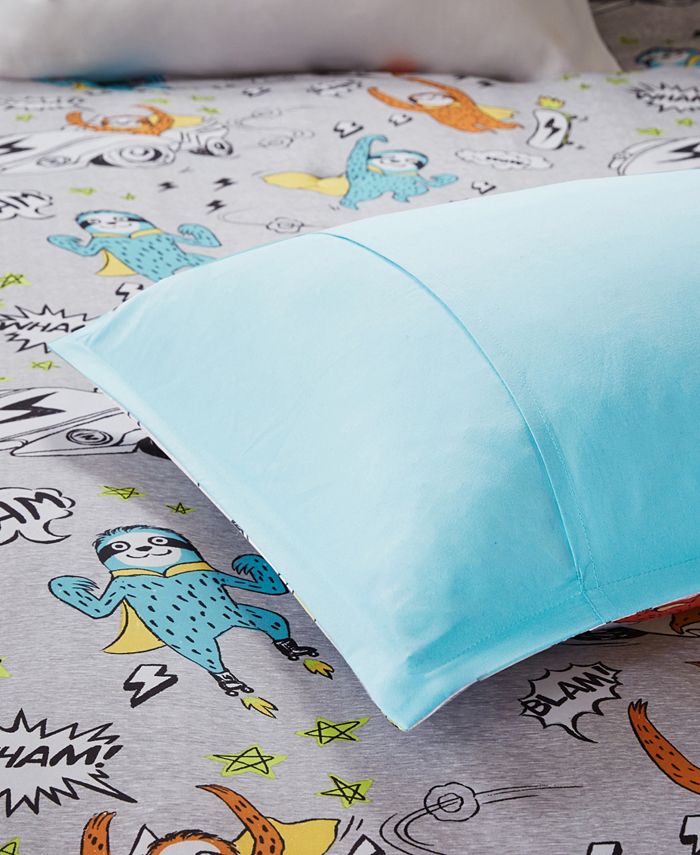 Mi Zone CLOSEOUT! Raff Full/Queen 4 Piece Sloth Printed Comforter Set ...