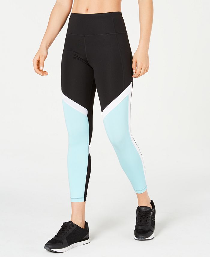 Calvin Klein Colorblocked High-Waist Leggings - Macy's