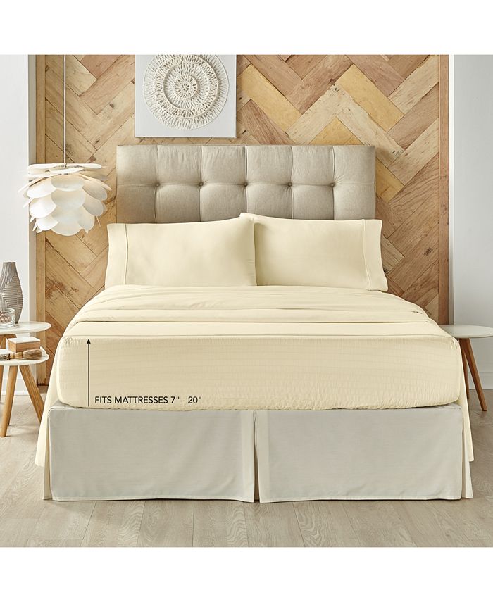 Royal Court J Queen New York Royal Fit Microfiber Sheet Set, Twin - Macy's