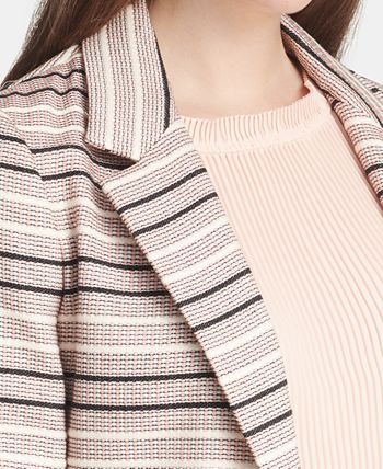 DKNY Striped Jacquard Open-Front Jacket - Macy's