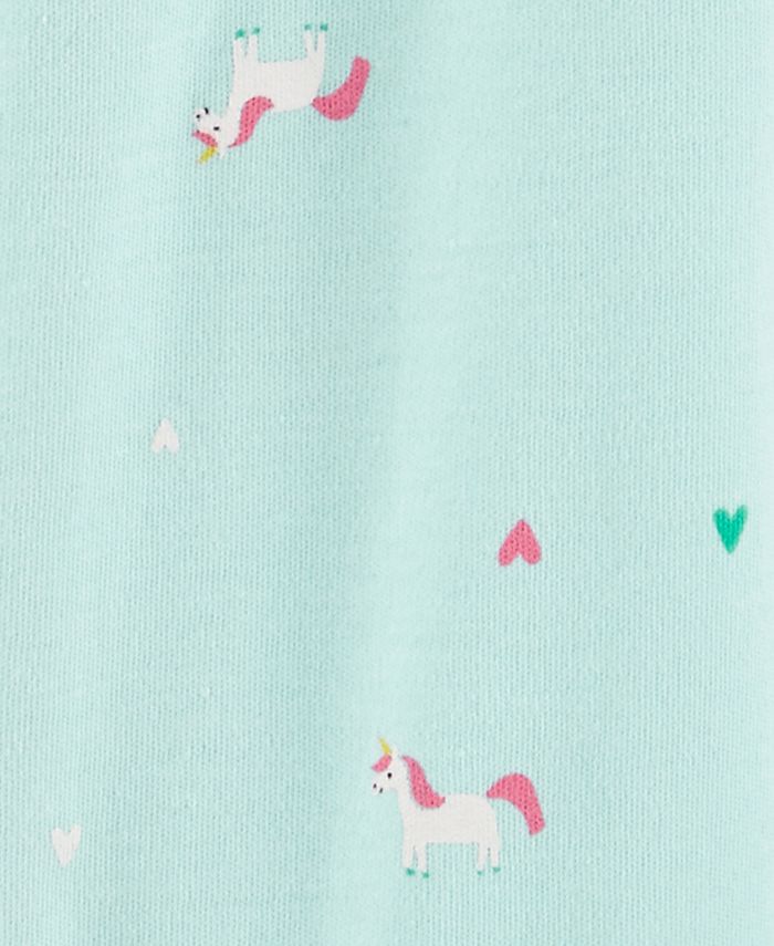 Carter's Baby Girls Unicorn-Print Footed Cotton Coverall - Macy's
