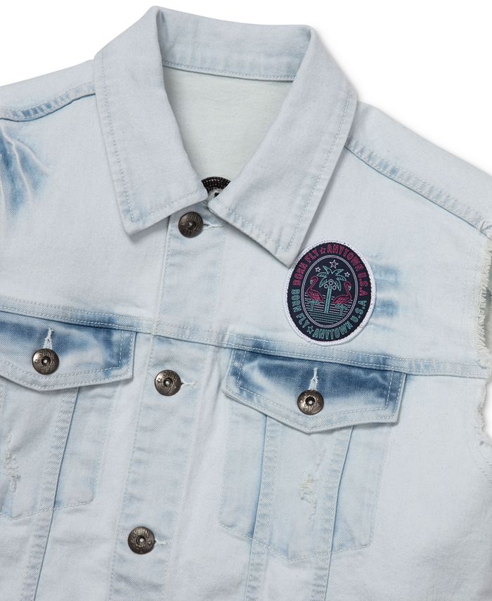 Born Fly Men's Flamingo Denim Vest - Macy's