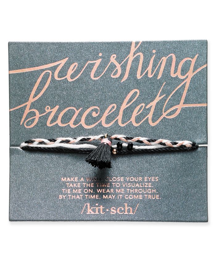 Kitsch Gold-Tone Bead & Tassel String Slider Bracelet - Macy's