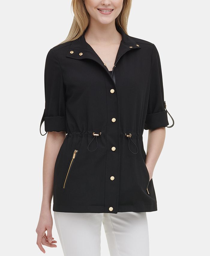 Calvin Klein Drawstring-Waist Jacket - Macy's