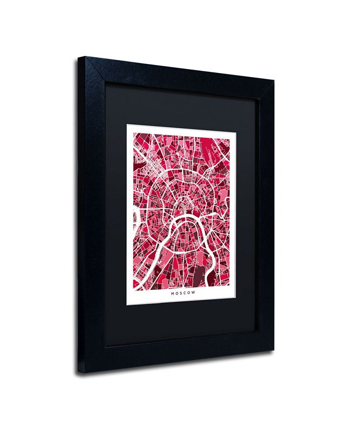 Trademark Global Michael Tompsett 'Moscow City Street Map IV' Matted ...
