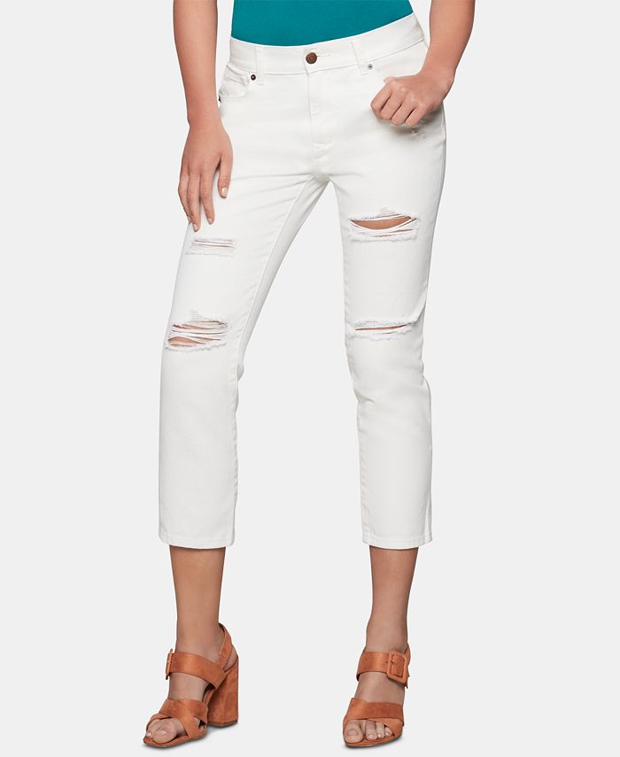 BCBGeneration Cotton Ripped Boyfriend Jeans - Macy's