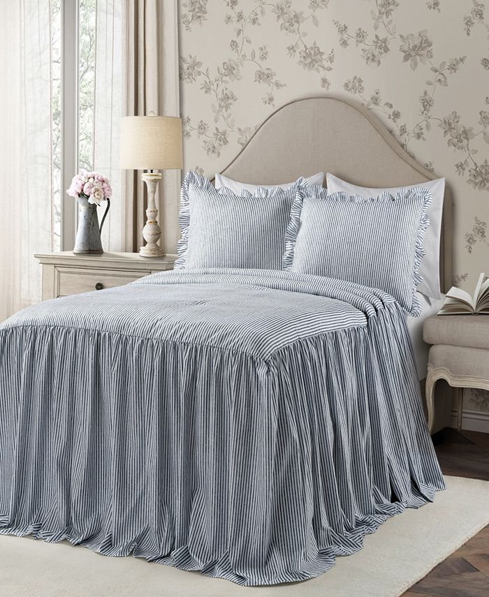 Lush Décor Ticking Stripe 2pc Twin Bedspread Set Macys