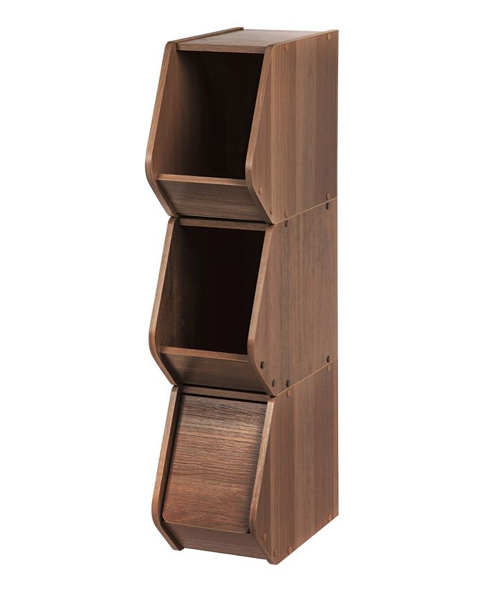 IRIS USA Modular Wood Stacking Open Storage Box, Narrow - Macy's