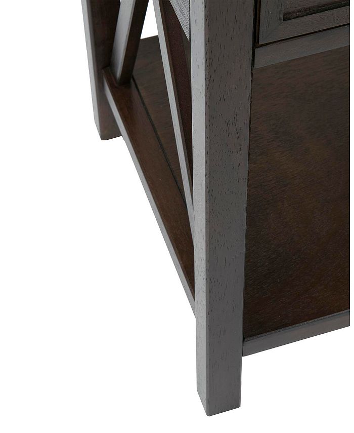East At Main Wilco Acacia Accent Table - Macy's