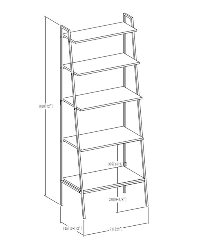 Walker Edison 72 inch Metal and Wood Ladder Shelf - Macy's