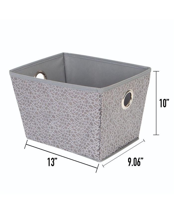 Kennedy International Simplify Embossed Nest Medium Grommet Storage Tote - Macy's