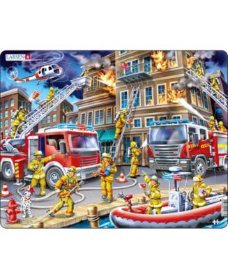 Larsen Puzzles Firefighters Educational Jigsaw Puzzle 45 Piece Tray ...