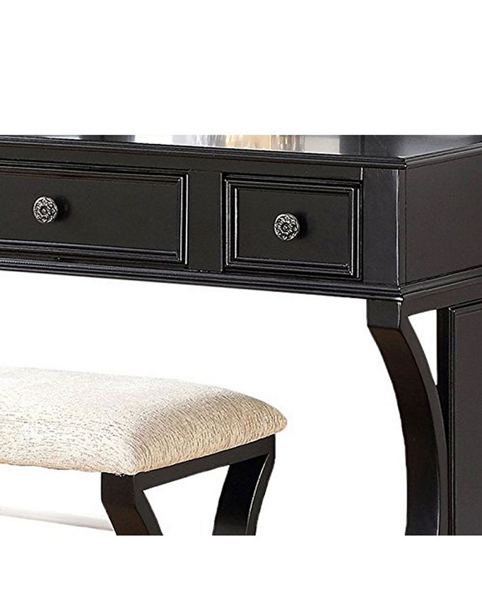 Benzara Modish Vanity Set Featuring Stool And Mirror - Macy's