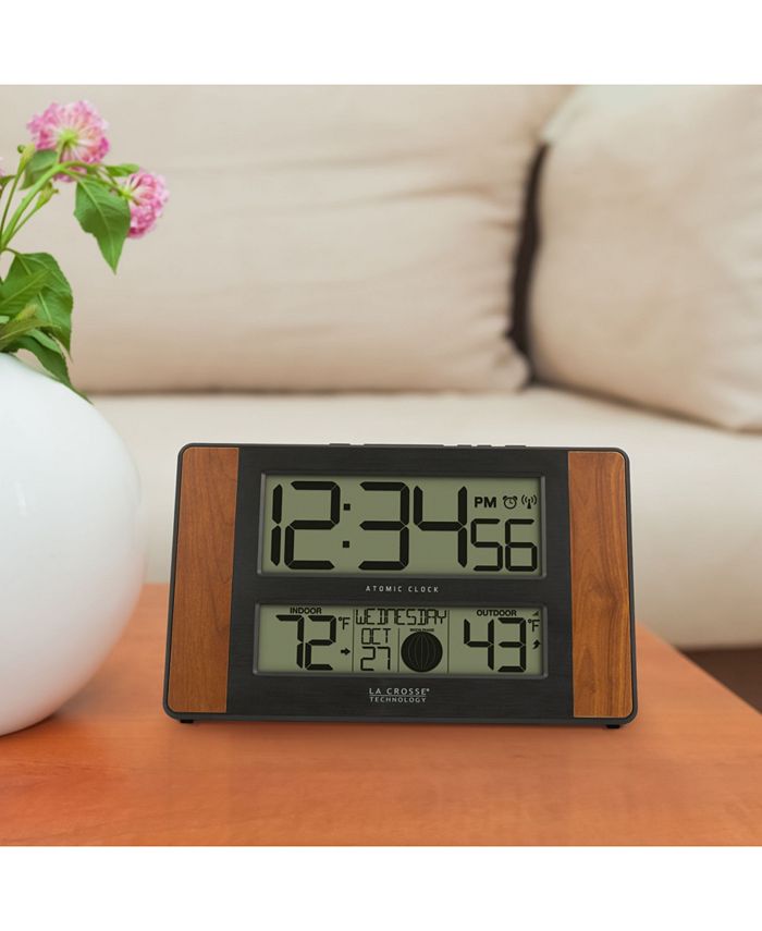 La Crosse Technology Atomic Digital Clock with Temperature and Moon ...