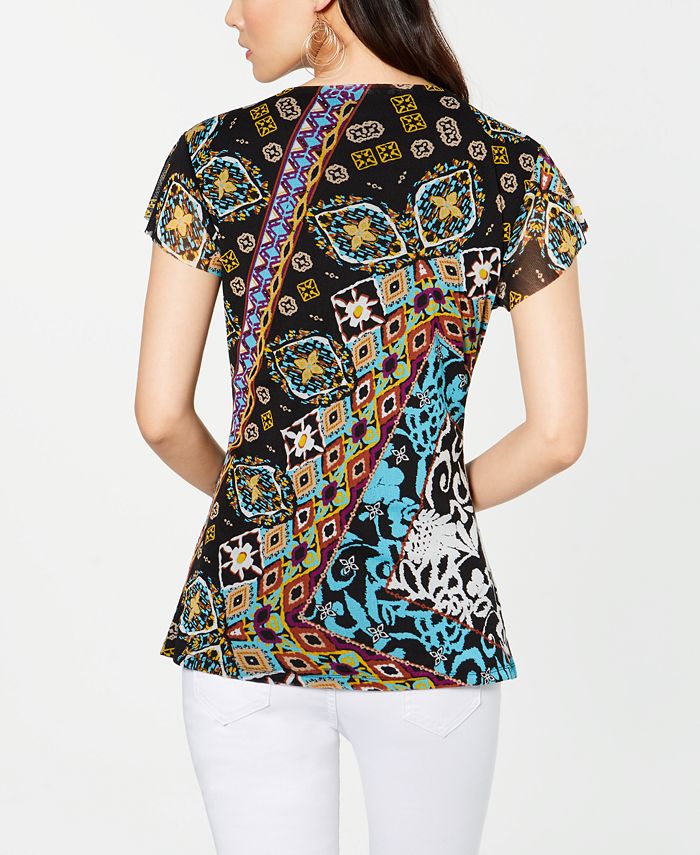 Inc International Concepts Inc Ruched Mesh Top Created For Macys Macys