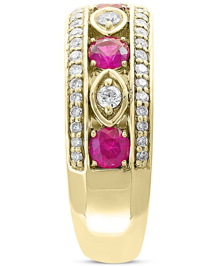 EFFY Collection EFFY®Ruby (5/8 ct. t.w.) & Diamond (1/3 ct. t.w.) Band ...