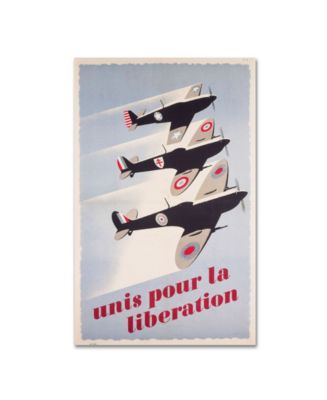 'Propaganda Poster for Liberation' Canvas Art - 32" x 22" - Macy's