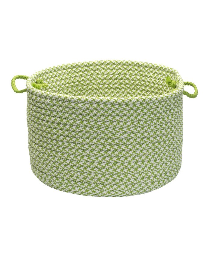 Colonial Mills Outdoor Houndstooth Tweed Braided Basket - Macy's