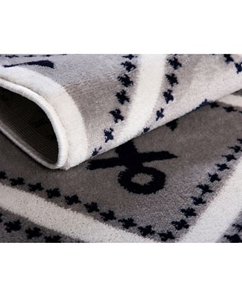 Bayshore Home Politan Pol4 Light Gray 5' x 8' Area Rug - Macy's