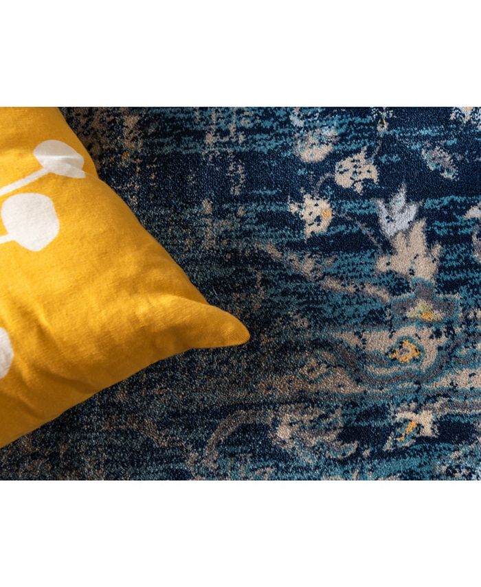 Bayshore Home Masha Mas3 Navy Blue 7' x 10' Area Rug - Macy's