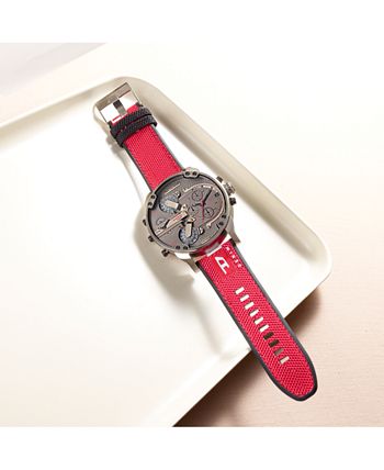 Diesel LIMITED EDITION Men's Chronograph Mr. Daddy 2.0 Red Nylon Strap ...