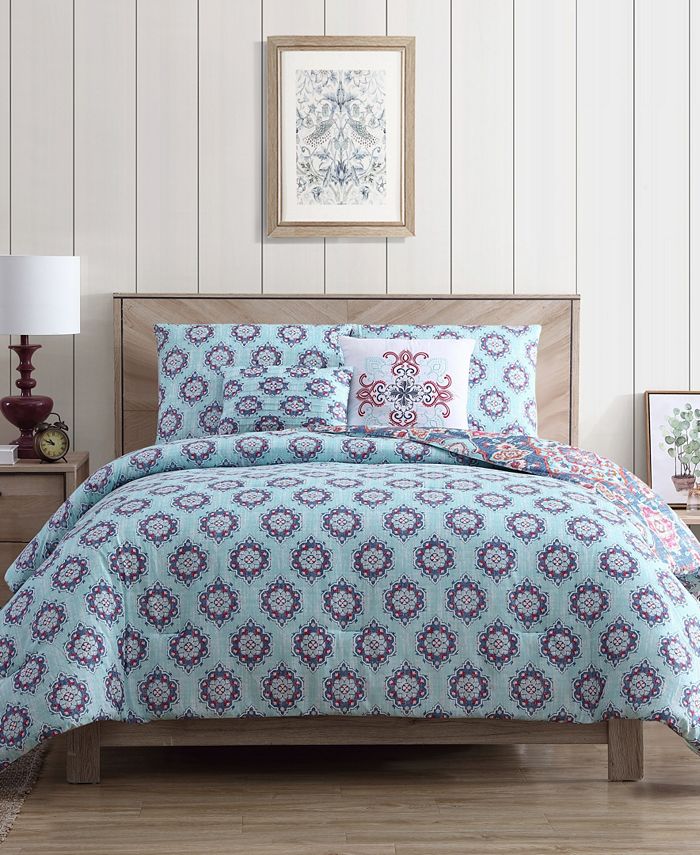 VCNY Home Riya 5-Pc. Full/Queen Duvet Cover Set - Macy's