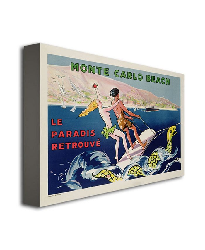 Trademark Global Georges Goursat 'Beach 1932' Canvas Art - 24" x 16 ...