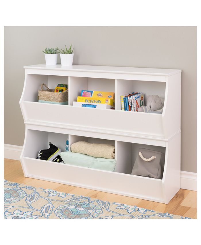 Prepac Monterey Stacked 6-Bin Storage Cubbie - Macy's