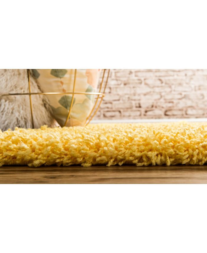 Bridgeport Home Exact Shag Exs1 Tuscan Sun Yellow 2' 6" x 13' Runner ...