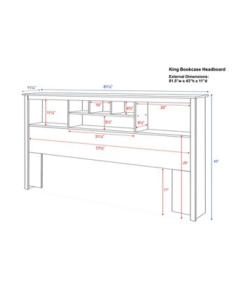 Prepac King Bookcase Headboard - Macy's