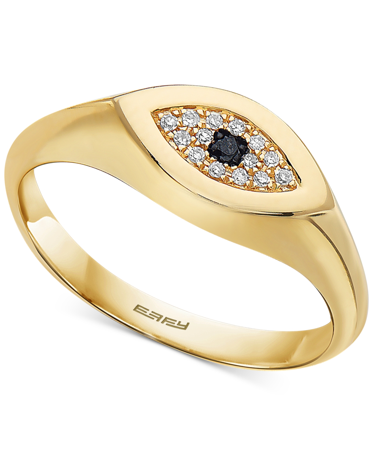 Click here for Effy Diamond Accent Evil Eye Ring in 14k Gold - Ye... prices