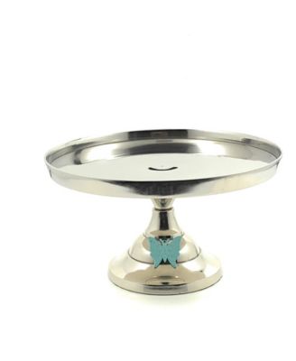 Vibhsa Cake Stand with Turquoise Butterfly 10" Cake Holder - Macy's