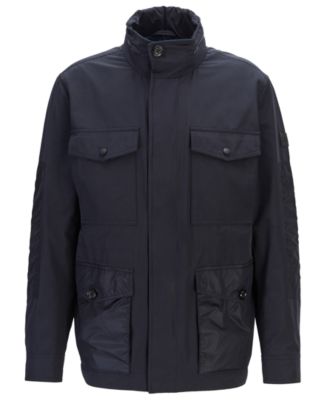 BOSS Men's Carpa Water-Repellent Hooded Field Jacket - Macy's