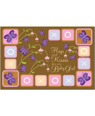 Hugs & Kisses Baby Girl by Grace Riley Canvas Art - 24" x 18" - Macy's