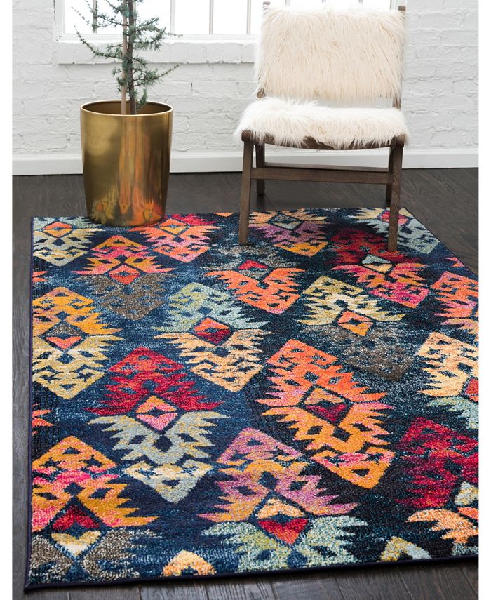Bayshore Home CLOSEOUT! Arcata Arc1 Navy Blue 9' x 12' Area Rug - Macy's