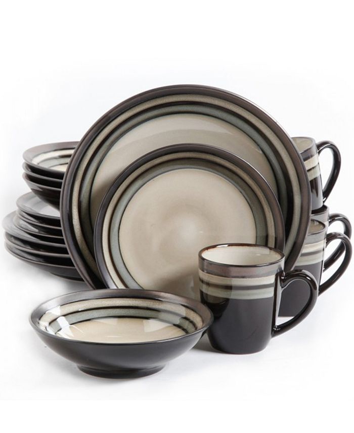 Laurie Gates Lewisville 16 Piece Dinnerware Set - Macy's