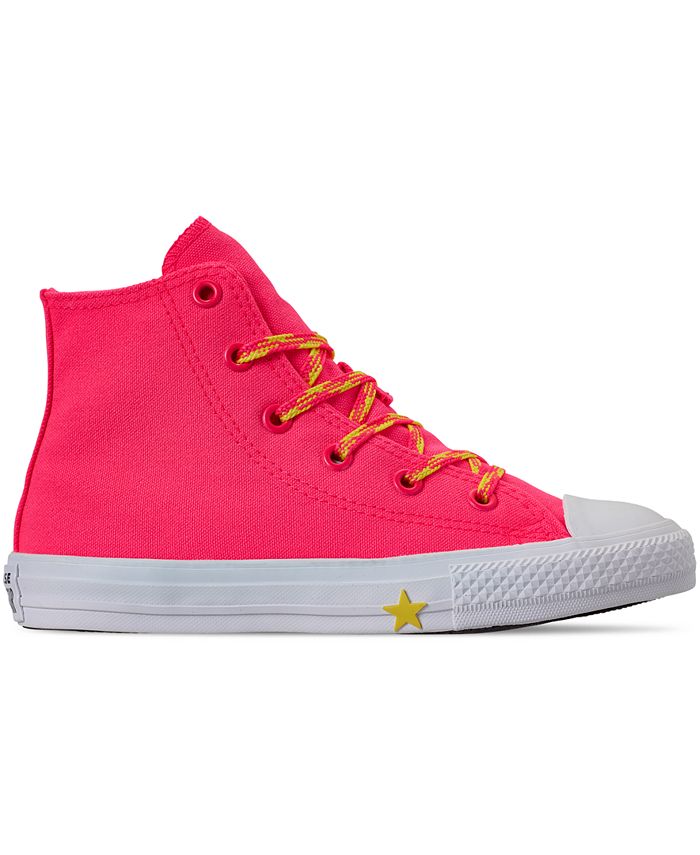 Converse Little Girls Chuck Taylor High-Top Glow Up Casual Sneakers ...